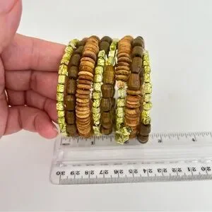 Jewelry | Chunky Tribal Style Wooden Bangle Bracelets Light Dark Browns ...